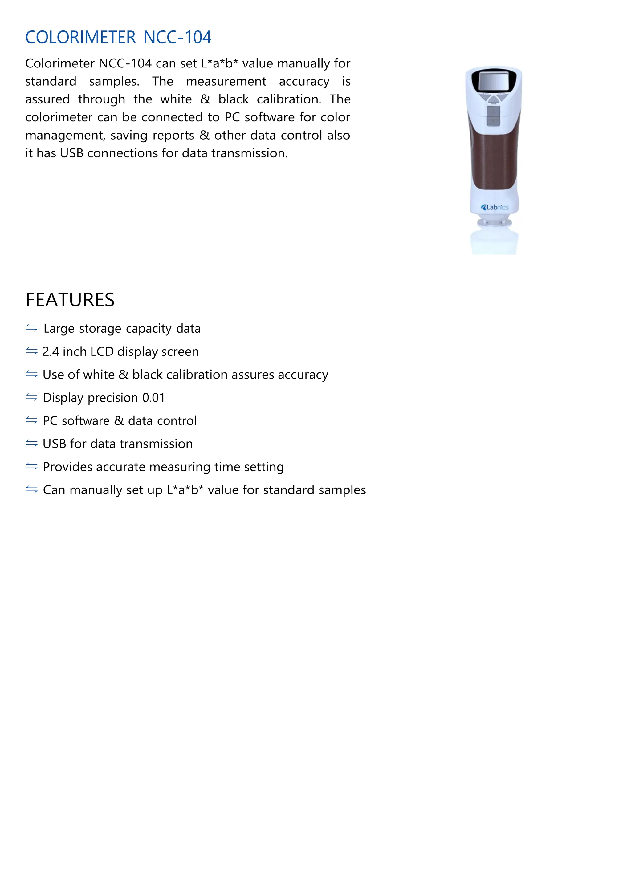 Colorimeter NCC-104.pdf Labnics | PDF