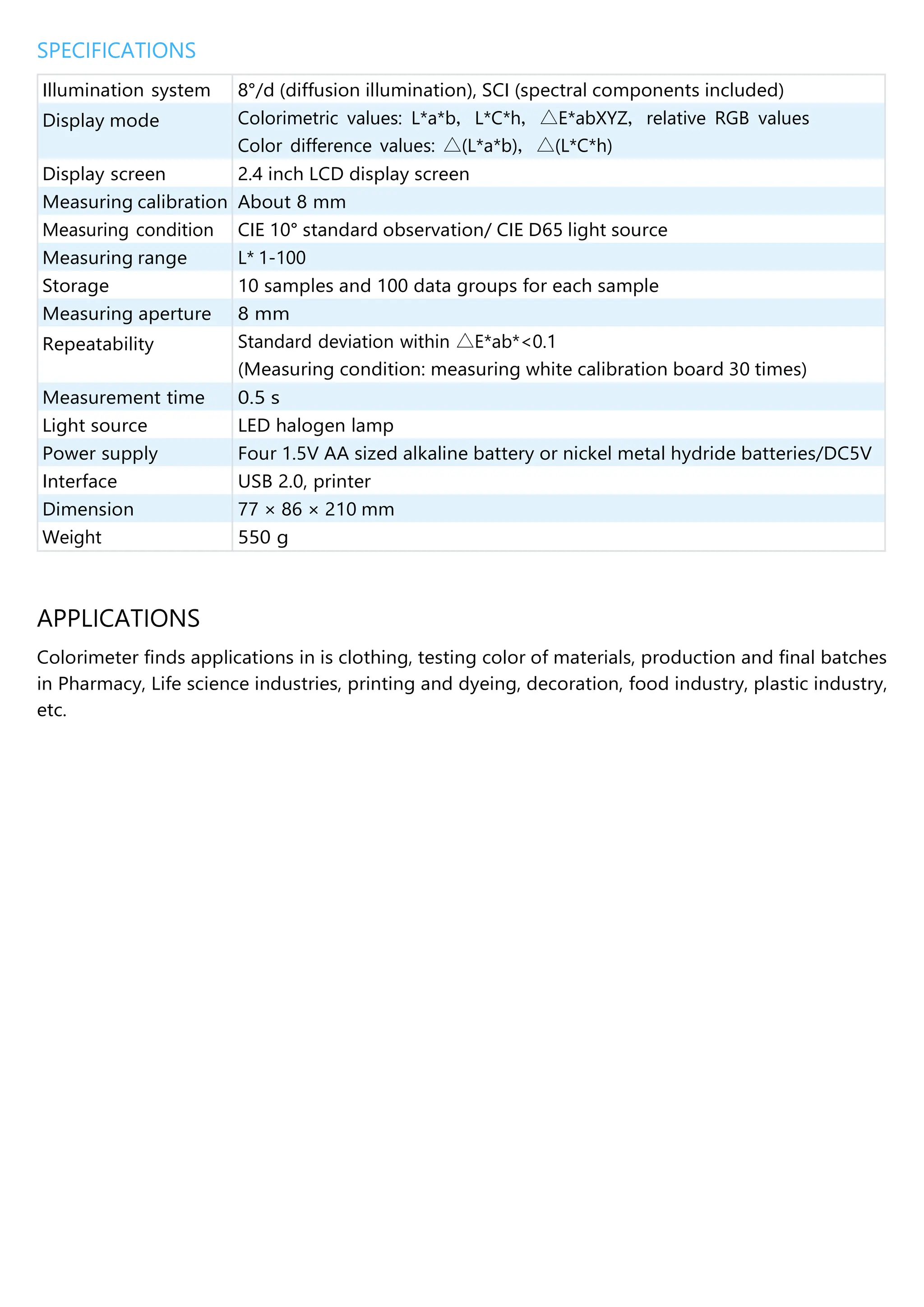 Colorimeter NCC-104.pdf Labnics | PDF