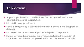 Colorimeter & Spectrophotometer Instrumentations | PPTX