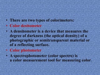 Colorimetery | PPTX