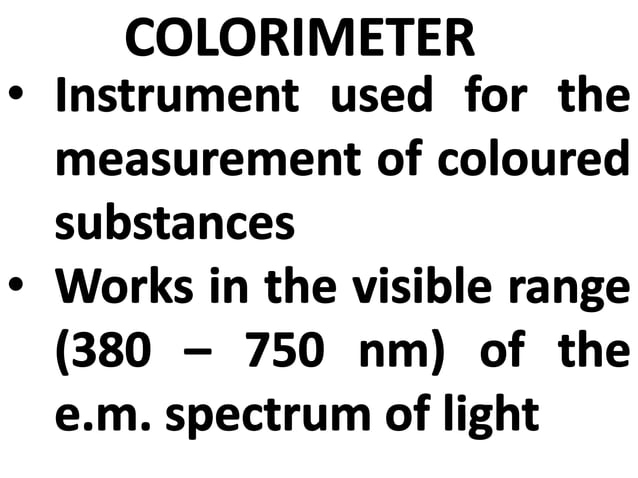 Colorimetry and spectroscopy | PPTX | Graphics Software | Computer ...