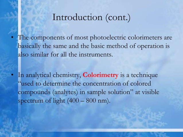 Colorimetry | PPTX | Chemistry | Science