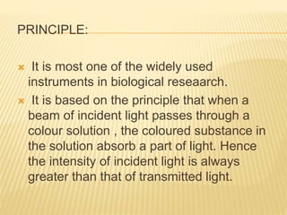 Colorimetry | PPTX | Chemistry | Science