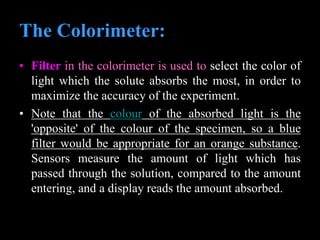 INTRODUCTION TO COLORIMETRY and its basics.ppt