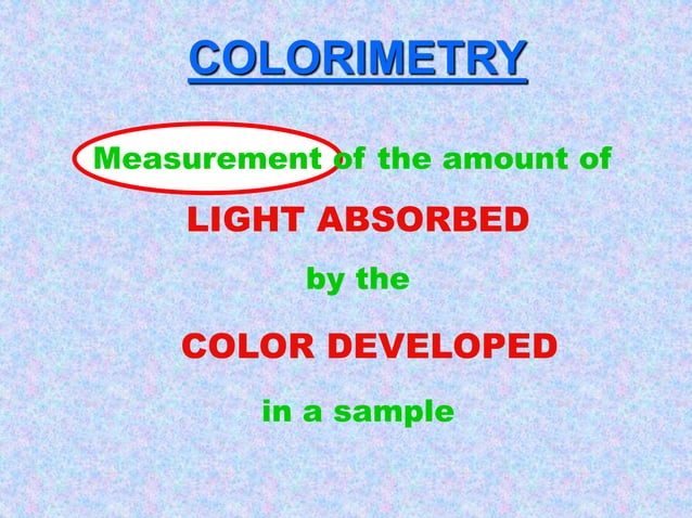 colorimetry-basics for analytical chemistry.ppt