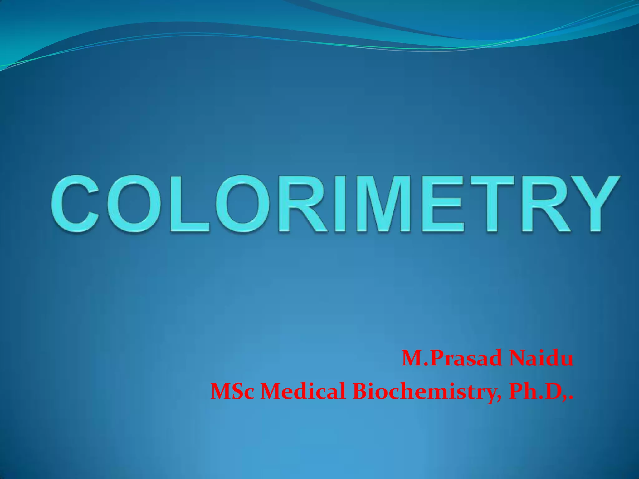 Colorimetry | PPT