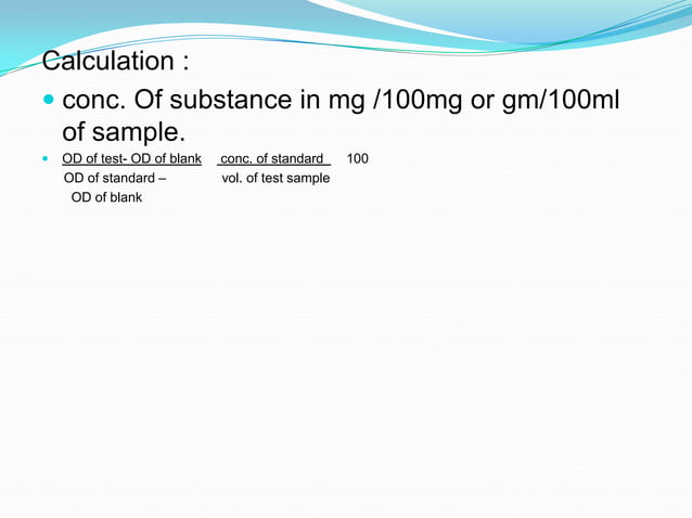 Colorimetry | PPT | Blood Disorders | Diseases and Conditions