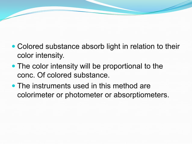 Colorimetry | PPT | Blood Disorders | Diseases and Conditions