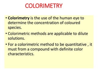Colorimetry | PPT