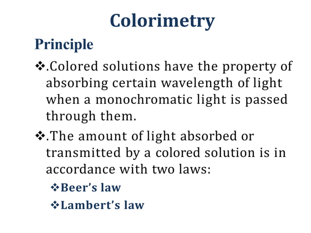 Colorimetry & spectrophotometry | PDF | Chemistry | Science