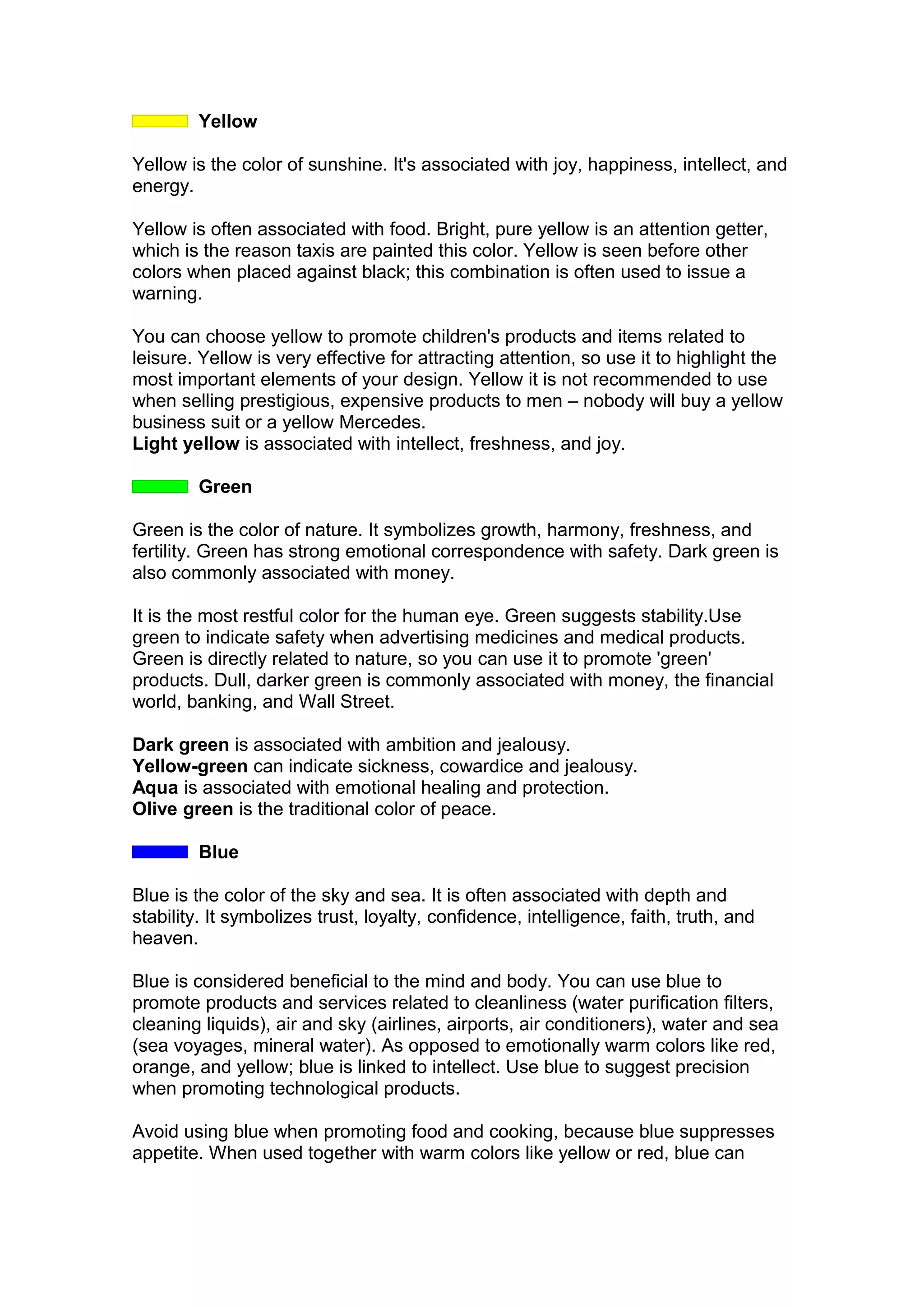 Color in advertising | DOC