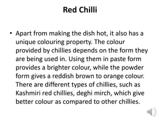 Coloring agent used in indian cuisine | PPT