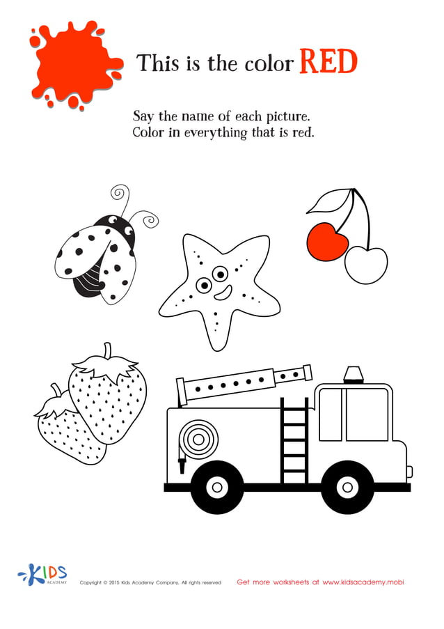 Learning Color Red for Children | PDF