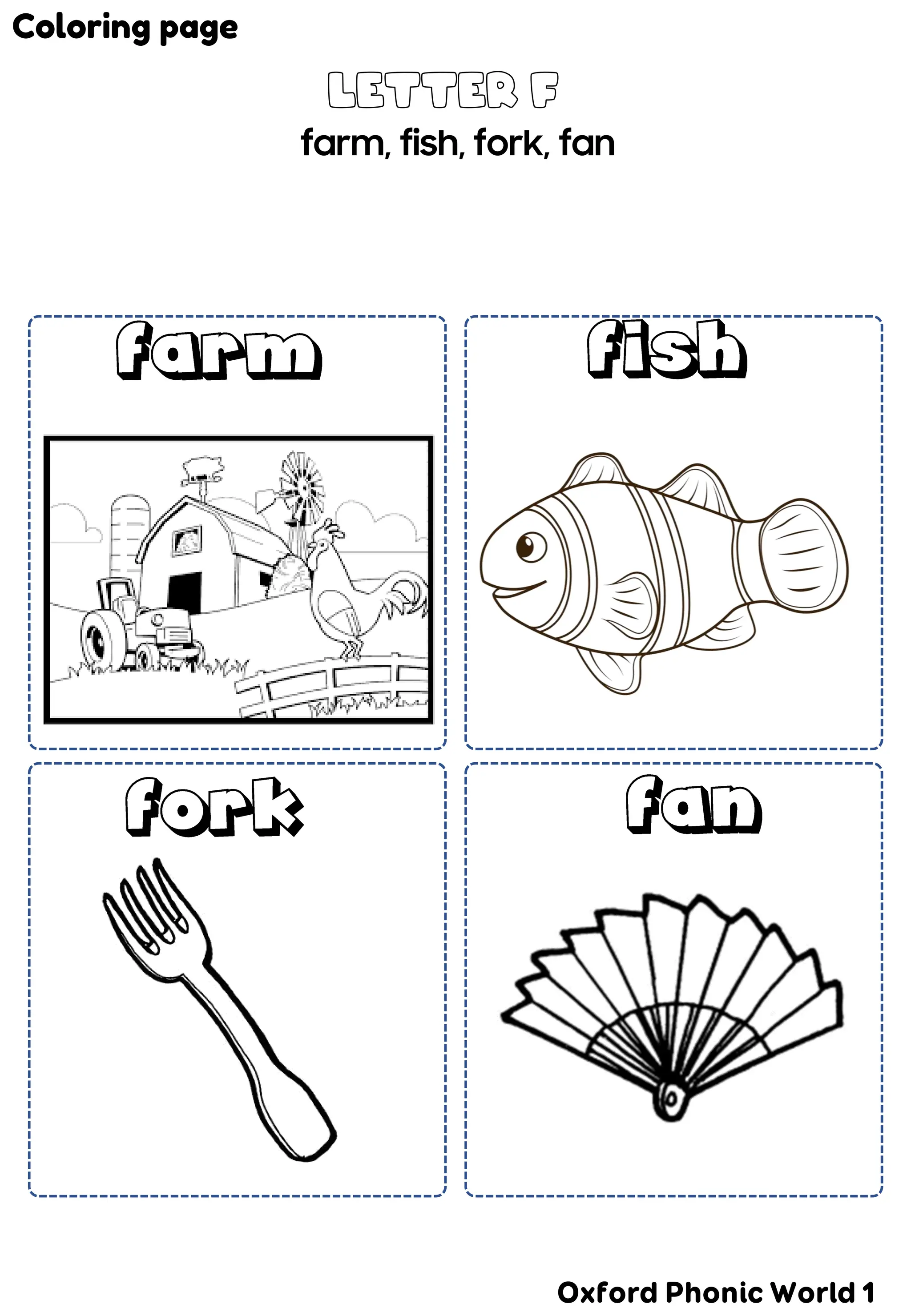 Coloring page for kindergarten from 5-6 yeârs old | PDF