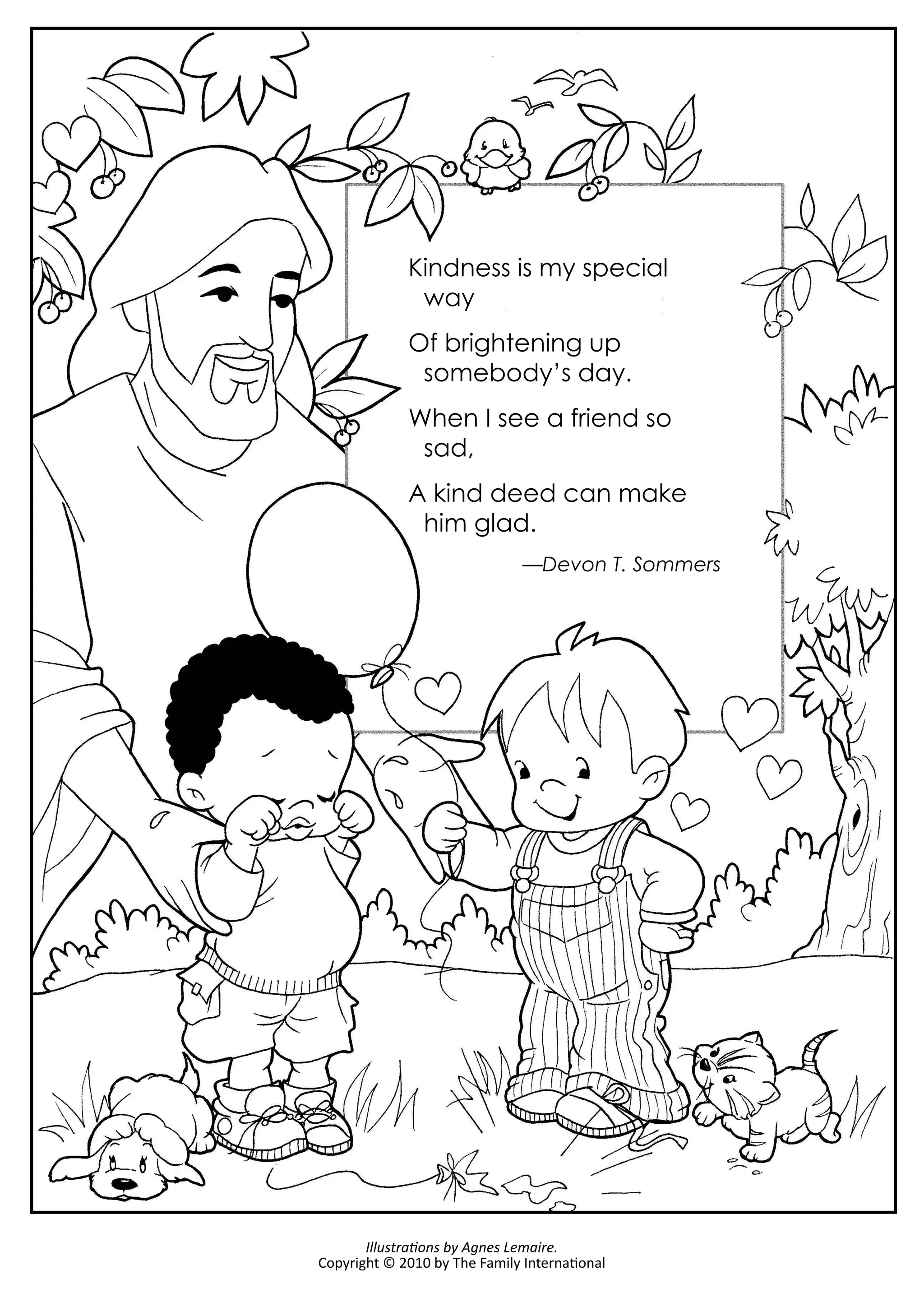 Coloring Pages: "God Made My Body" and "A Kind Deed" | PDF