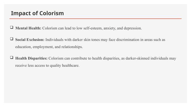 Colorism: Understanding the Impact of Skin Tone Bias | PPT