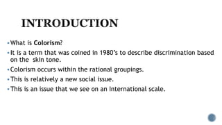 Colorism and global standards of beauty | PPT