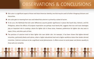 Colorism and socioeconomic status | PPTX
