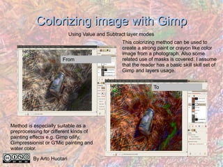 Colorizing image with Gimp | PPT