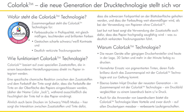 HP - Colorlok Technologie | PDF
