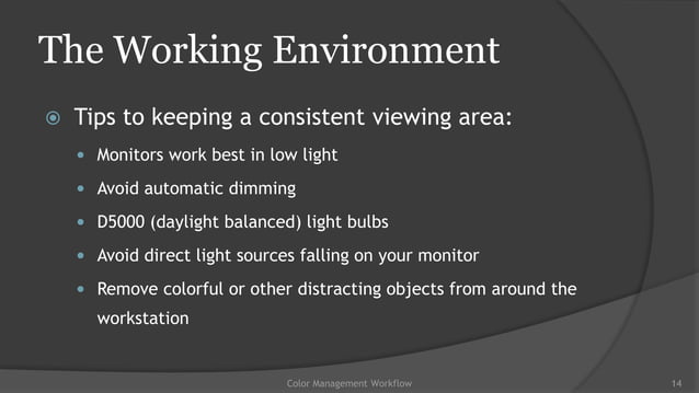 Color Management Workflow | PPT