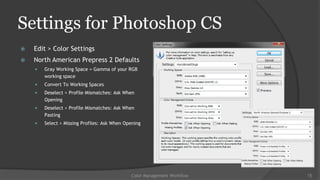 Color Management Workflow | PPTX