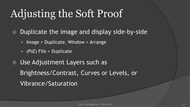 Color Management Workflow | PPT