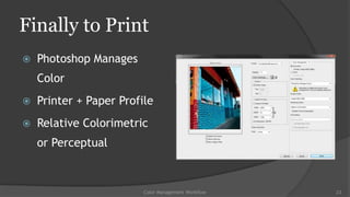 Color Management Workflow | PPTX