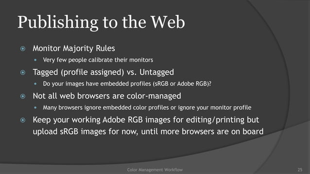 Color Management Workflow | PPT
