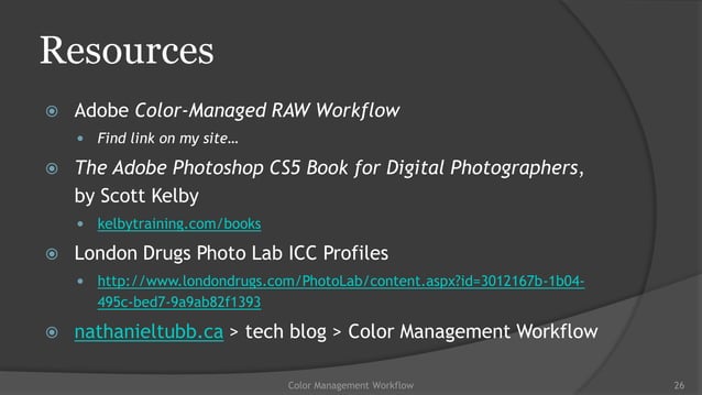 Color Management Workflow | PPT