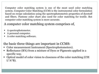 Color matching | PPTX | Science