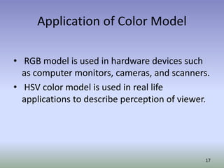 Color model in computer graphics | PPTX