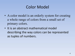 Color model in computer graphics | PPTX