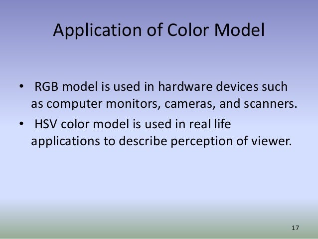 Color model in computer graphics