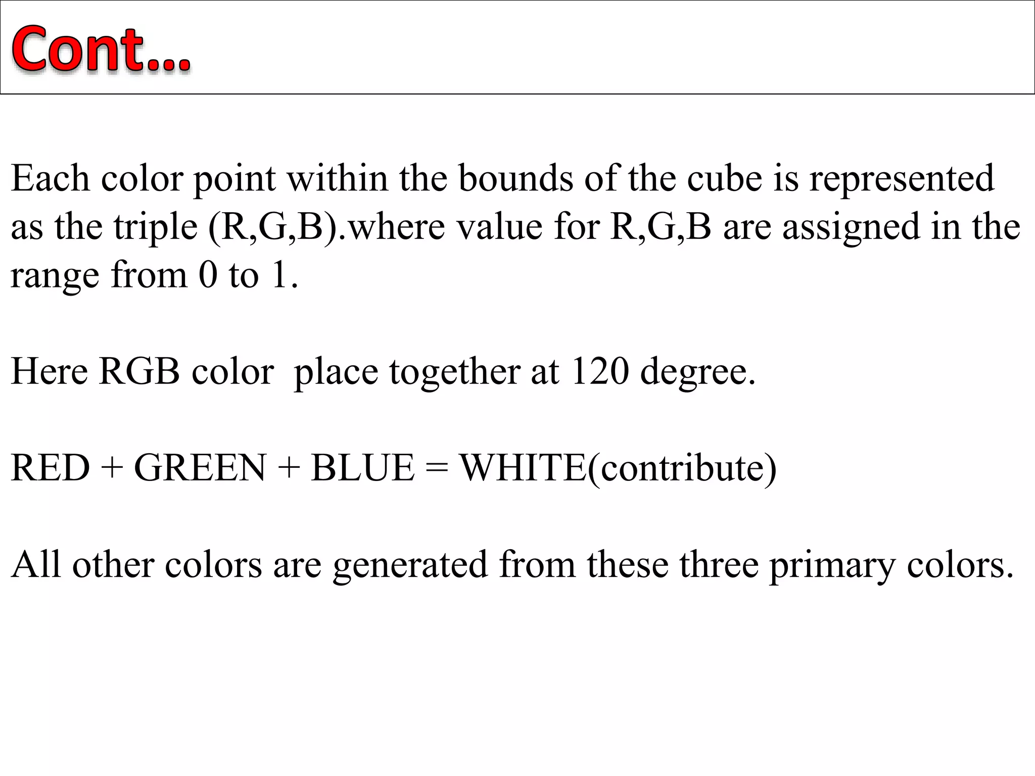 Color Models Computer Graphics | PPTX