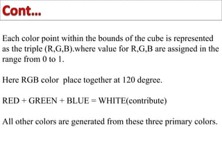 Color Models Computer Graphics | PPTX