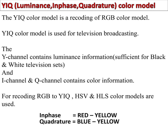 Color Models Computer Graphics | PPTX