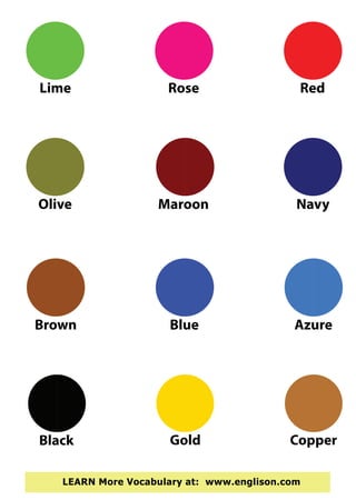 Color names in english | PDF