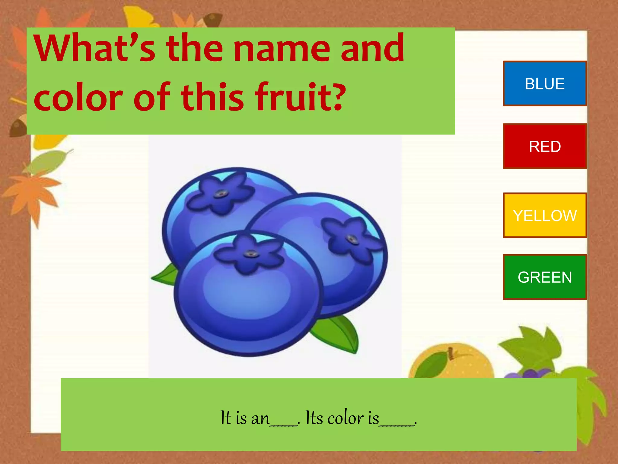 Color of Fruit for ESL/EFL | PPT