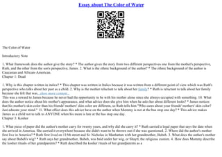 Color Of Water | PPT