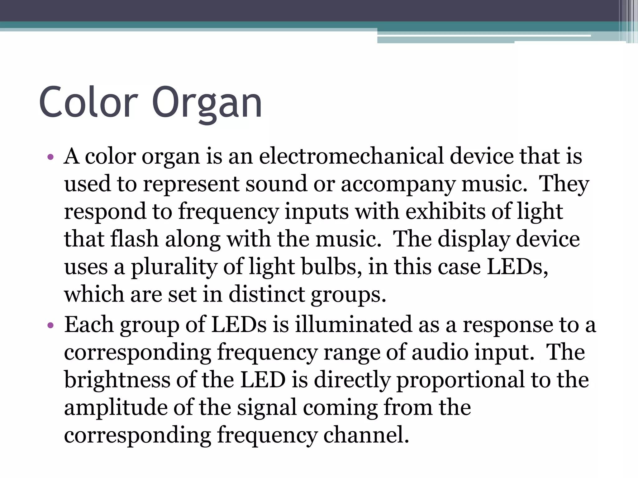 Color organ presentation | PPT