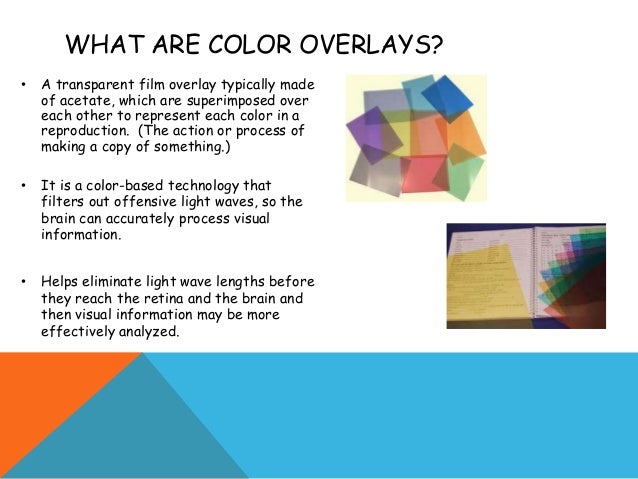 Color overlays presentation