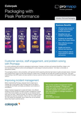 Colorpak Promapp Case Study | PDF | Computer Software and Applications ...