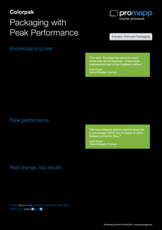 Colorpak Promapp Case Study | PDF | Computer Software and Applications ...