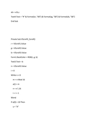 Color Palette Application (Hexadecimal Color Codes) | PDF