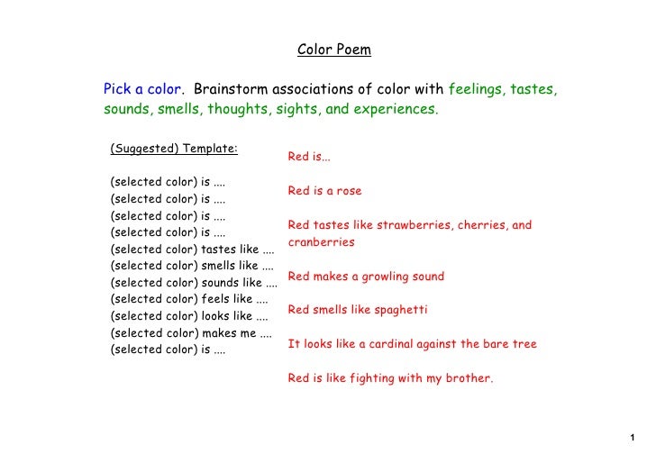 Color Poem