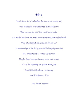 Color poem | DOC | Wedding | Personal Celebrations & Life Events