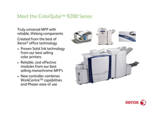 Color Qube 9200 Customer Presentation Vpdf | PPT