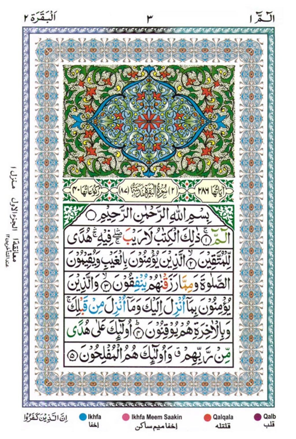 Tajwīdī Qur'ān | Juz 1 | الم | PDF (القرآن جز ١)