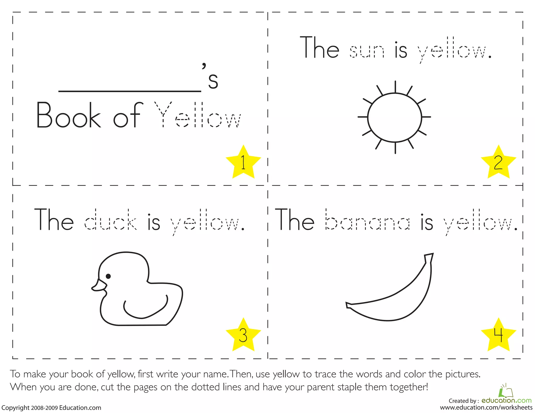 Colors book-of-yellow-preschool-kindergarten | PDF